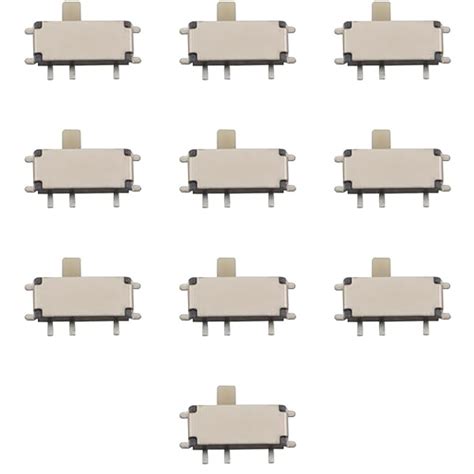 10pcs White Micro Slide Switch Trigger Switch Smd Onoff 7 Pin Tiny Slide Switch On Off Pcb