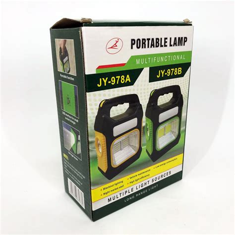 Портативный фонарь лампа Jy 978b аккумуляторный с солнечной панелью Power Bank Цвет зеленый