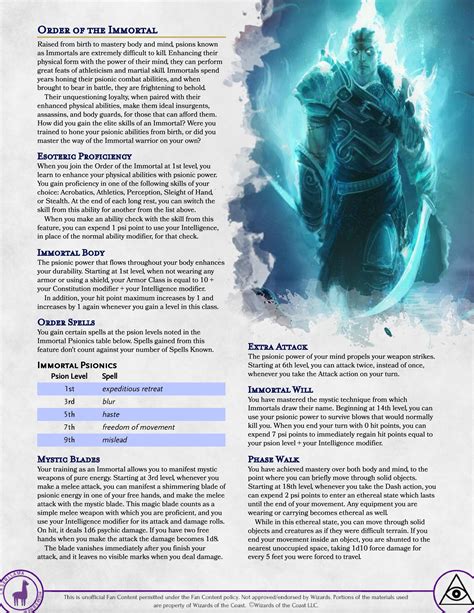 The Psion Class Unlock The Strange And Wondrous Potential Within Your