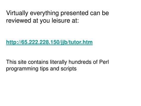 Ppt Writing Simple Perl Scripts To Create Convert And Analyze Xml
