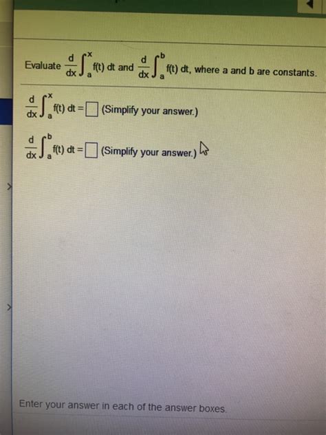 solved evaluate d dx integral a x f t dt and d dx