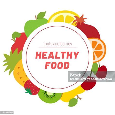 건강한 음식 과일 스케치 메뉴 둥근 프레임 색상 원 신선한 사과 오렌지 레몬 파인애플 체리 딸기 키위 만다린 및 가넷 디자인 템플릿 유기농 비건 시장 손으로 그린 낙서