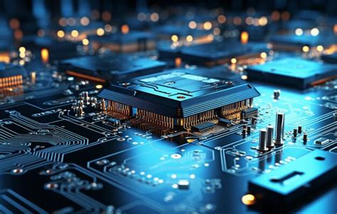 Premium AI Image Transparent Background With Abstract Chip Featuring