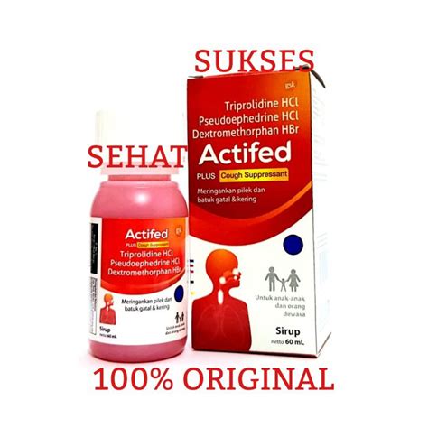 Jual Actifed Plus Cough Suppressant Obat Batuk And Pilek Merah
