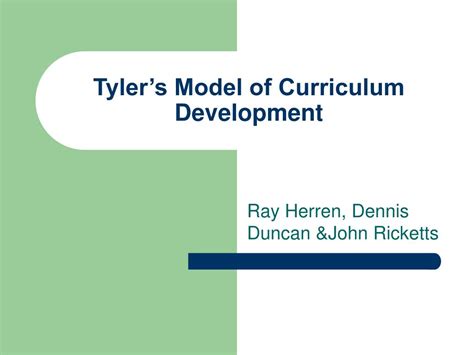 ralph tyler model of curriculum development