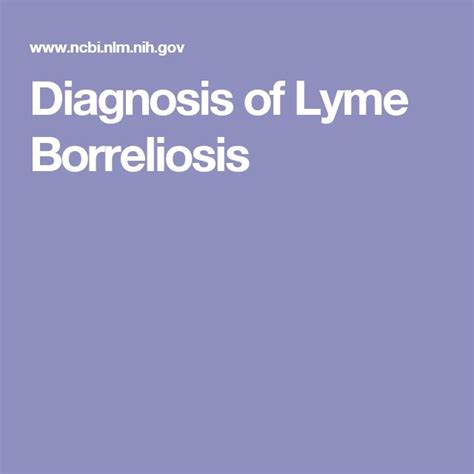 Diagnosis Of Lyme Borreliosis Diagnosis Lyme Synovial Fluid