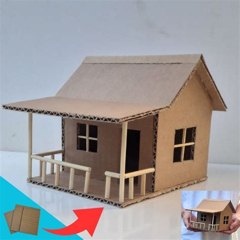 Diy Making A Beautiful House Model With Cardboard Very Simple Artofit