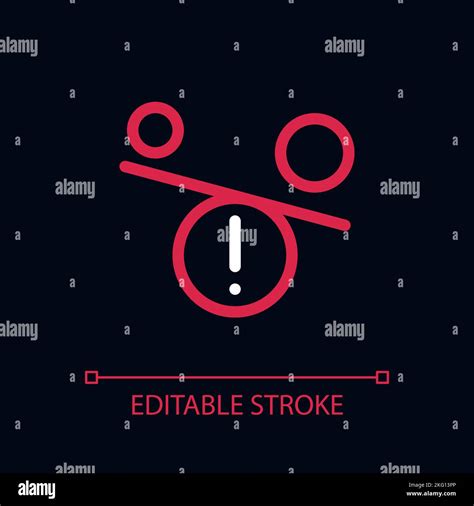Imbalance Pixel Perfect Color Linear Ui Icon For Dark Theme Stock Vector Image Art Alamy