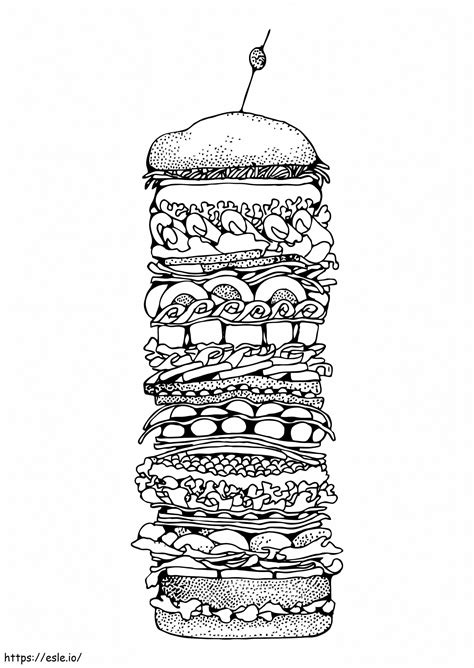 Guter großer Burger ausmalbilder