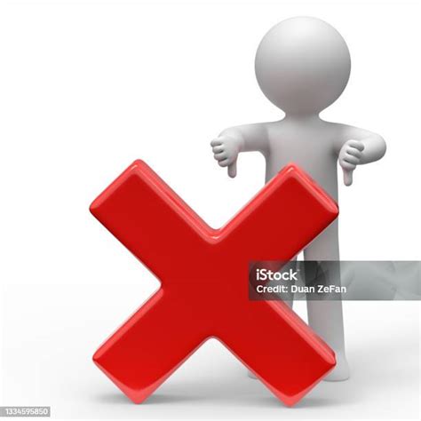 음의 기호를 가진 3d 남자는 제스처 아래로 엄지 손가락을 보여줍니다 3차원 형태에 대한 스톡 사진 및 기타 이미지 3차원