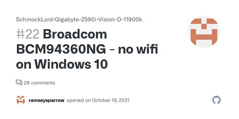 Broadcom Bcm94360ng No Wifi On Windows 10 · Issue 22 · Schmocklord