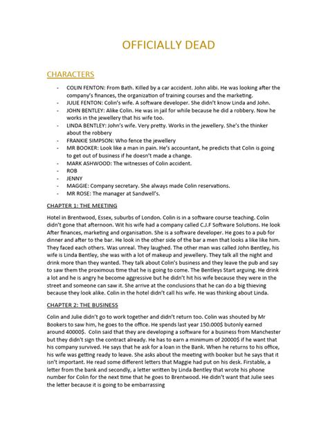 Officially Dead Pdf