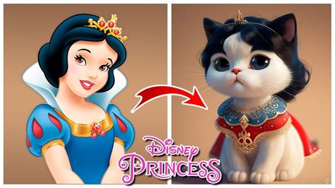 Disney Princess As Cute Cats All Characters Youtube