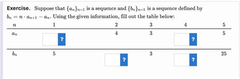 Solved Exercise Suppose That An N Is A Sequence And Chegg Com