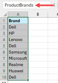 Creating Named Range Using VBA