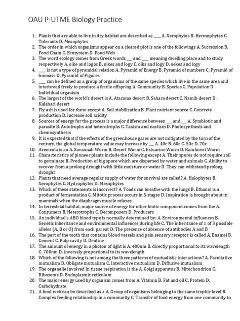 Biology Practice Questions Pdf Meiosis Cell Biology