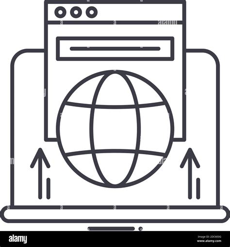 Cyberspace Icon Linear Isolated Illustration Thin Line Vector Web Design Sign Outline