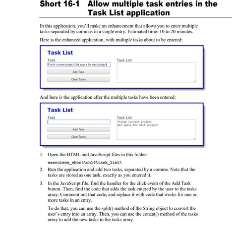 Solved Short 16 1 Allow Multiple Task Entries In The Task
