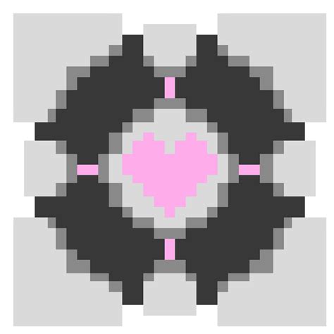 Pixel Art Companion Cube By Snowcat93 On Deviantart