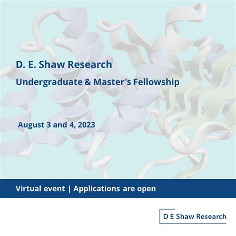 D E Shaw Research On Linkedin Fellowships At D E Shaw Research