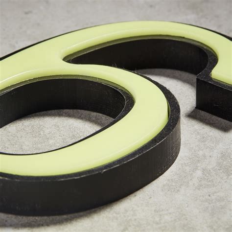 6 Glow In The Dark House Number Aqua Glow In The Dark House Numbers Touch Of Modern