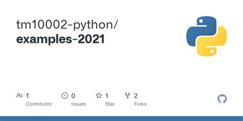 Github Tm10002 Pythonexamples 2021
