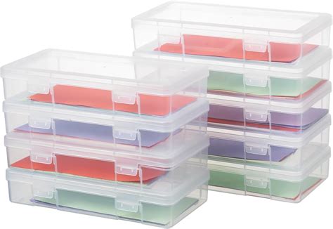 Novelinks Stackable Plastic Clear Storage Box Containers With Latching