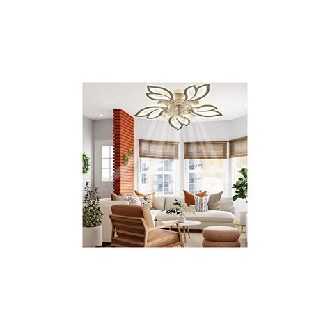 Buy Aonntoo Led Dimmable Ceiling Fan With Light Flower Ceiling Light Modern Bladeless