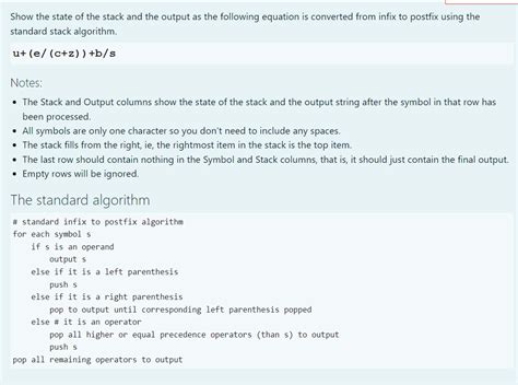 Solved Show The State Of The Stack And The Output As The Chegg