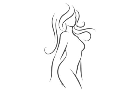 Naked Woman Icon Female Beatiful Sexy B Graphic By Vectortatu