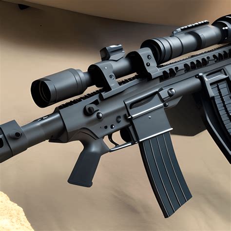 Gráfico digital FN Scar Rifle Creative Fabrica