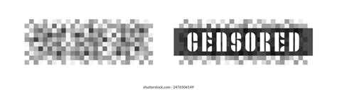Censorship Elements Censored Vector Icons Censored Stock Vector