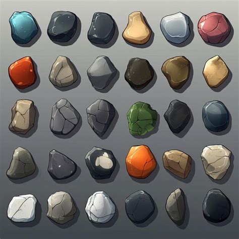 Premium Ai Image Solid Games Stone Rock Ai Generated Banner Broken Boulder Icon Square Solid