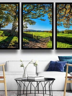 Quadros Decorativo Arvore Paisagem Por Do Sol Mar Para Sala