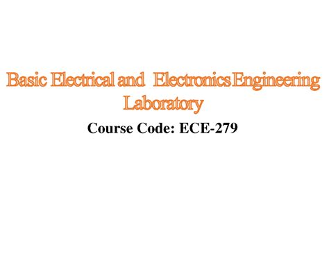 Zero Lecture 1 Lec Notes Basic Electrical And