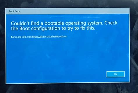 Couldnt Find A Bootable Operating System At Surface Pro 1807 Cant Boot From Usb Recovery