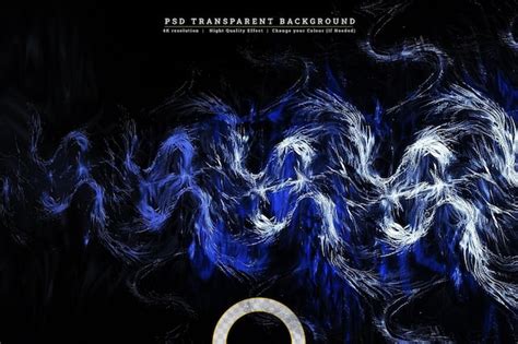 투명한 배경에 우아한 어두운 파동 프리미엄 Ai 생성 Psd