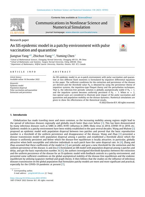 Pdf An Sis Epidemic Model In A Patchy Environment With Pulse
