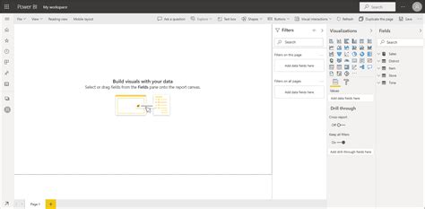 Create A Report From An Excel File In The Power Bi Service Power Bi