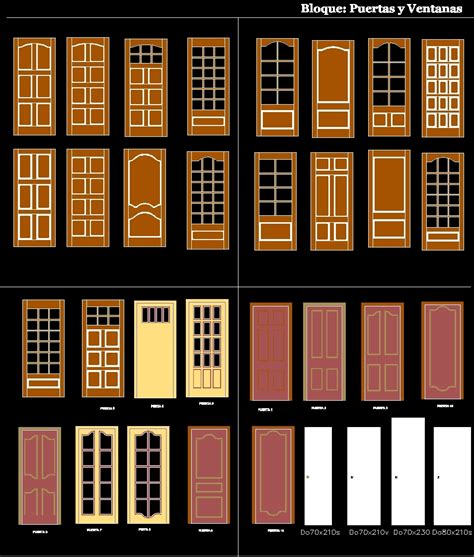 Different Models Of Doors 2d Dwg Model For Autocad • Designs Cad