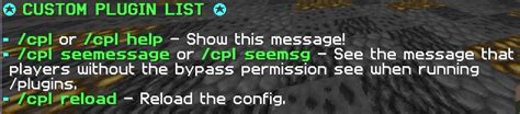 CPL Custom Plugin List SpigotMC High Performance Minecraft