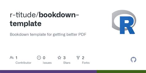 Github R Titudebookdown Template Bookdown Template For Getting