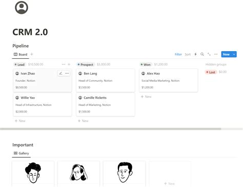 Notion Template Business Crm 2 0 Gobok Senget