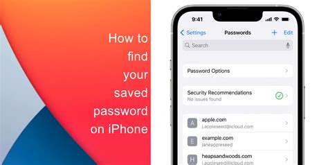 How To Find Your Saved Passwords On Iphone Ithinkdifferent