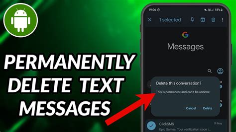 How To Permanently Delete Text Messages On Samsung Phone Youtube