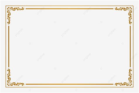 Luxury Golden Rectangle Corner Certificate Border Pattern Line Photo