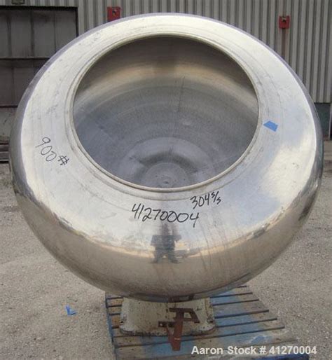 Used C Skerman And Sons Coating Pan 304 Stainless Steel 60 Diamet