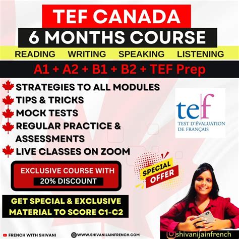TEF TCF Canada Exam French Classes ShivaniJainfrench