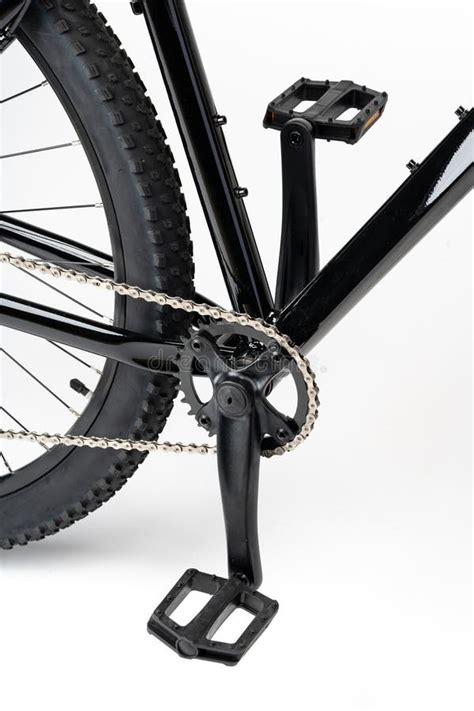 Bicycle Wheel Isolated Over White Background Close Up Stock Image