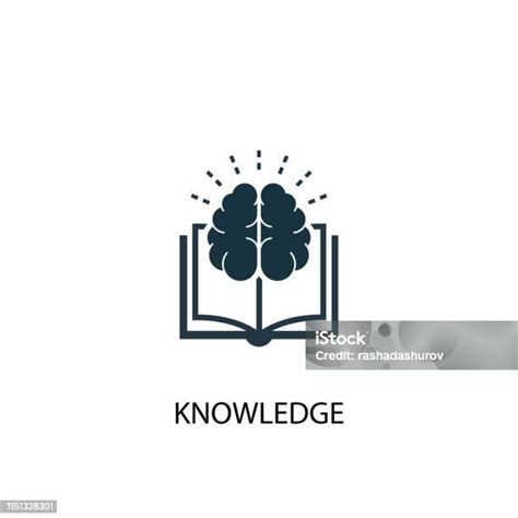 지식 아이콘입니다 간단한 요소 그림입니다 지식 개념 기호 디자인입니다 웹 및 모바일에 사용할 수 있습니다 뇌에 대한 스톡 벡터